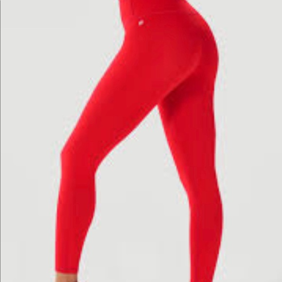 Fabletics | Pants & Jumpsuits | Nwt Fabletics Red Leggings Trinity High ...